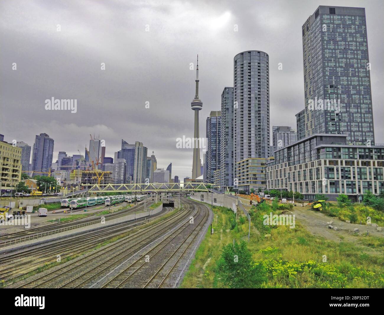 Toronto landscape on the rail Stock Photo - Alamy