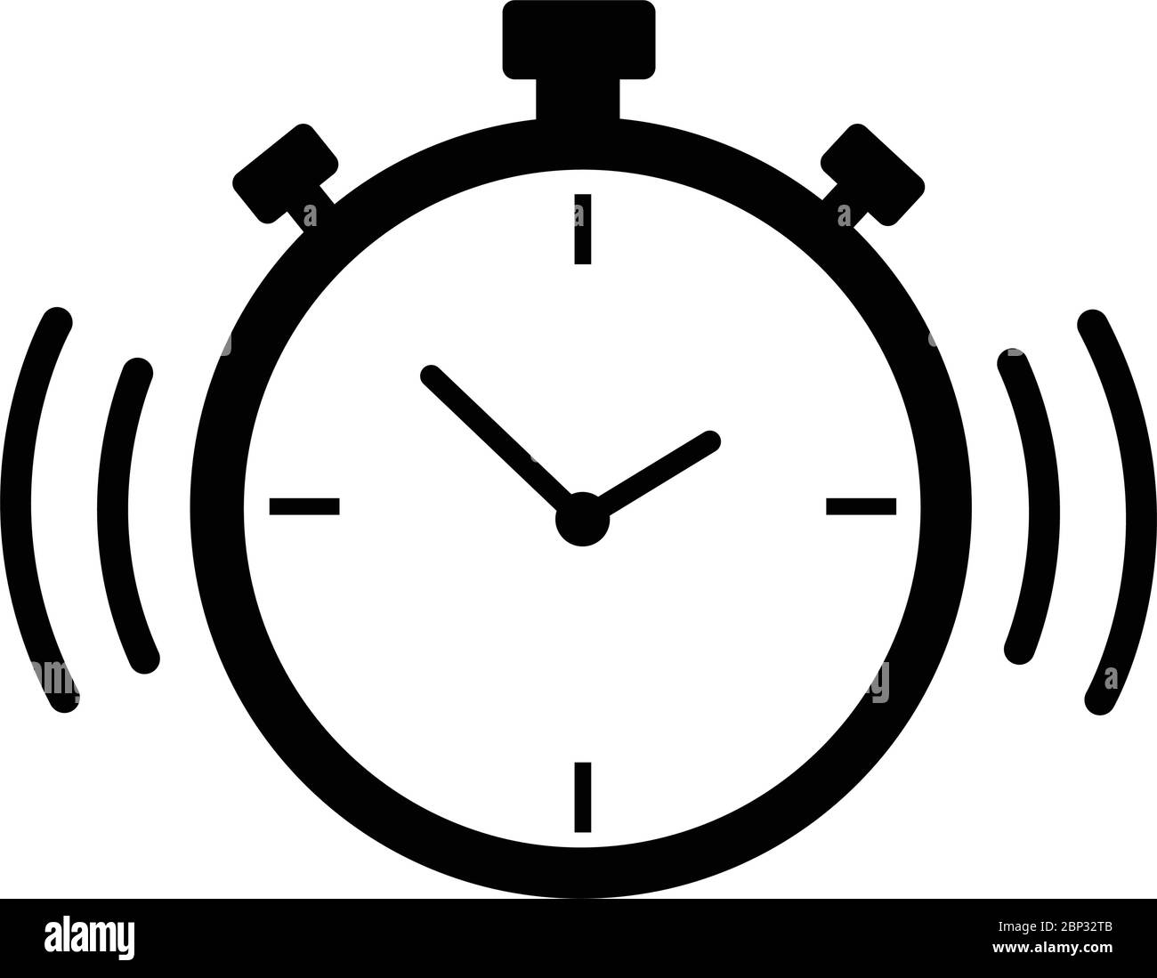 clock line icon isolated on white background time sign Stock Vector ...