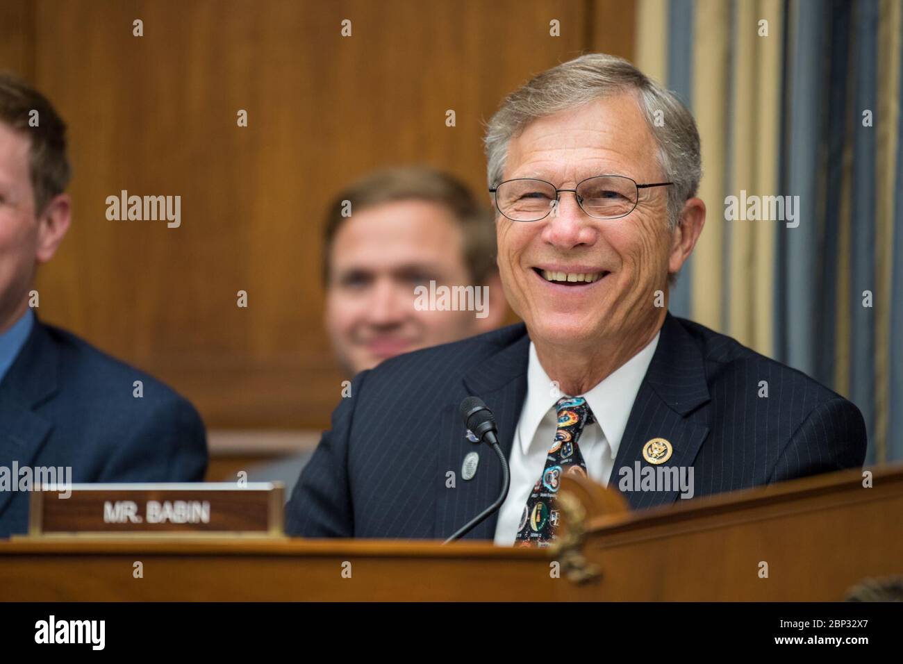 Congressman Brian Babin reacts during the Space and Aeronautics ...