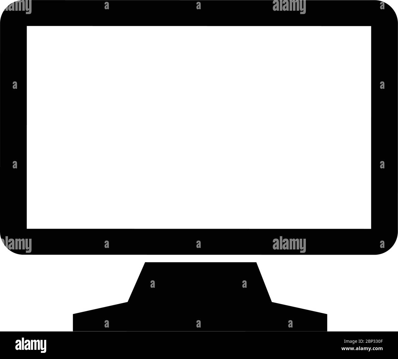 Computer Monitor Screen Vector Icon Isolated On White Stock Vector Image And Art Alamy