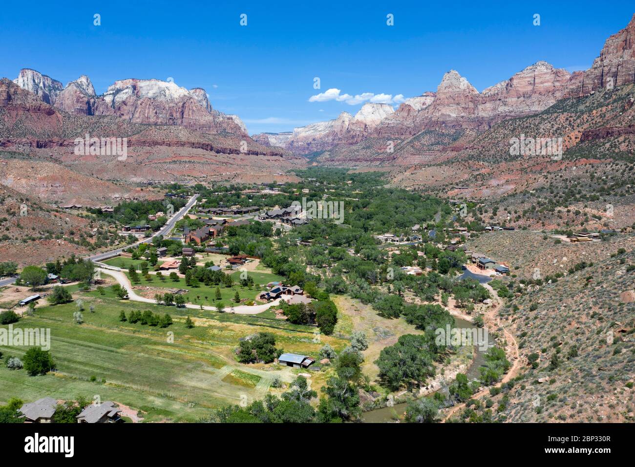 Springdale, utah aerial hi-res stock photography and images - Alamy