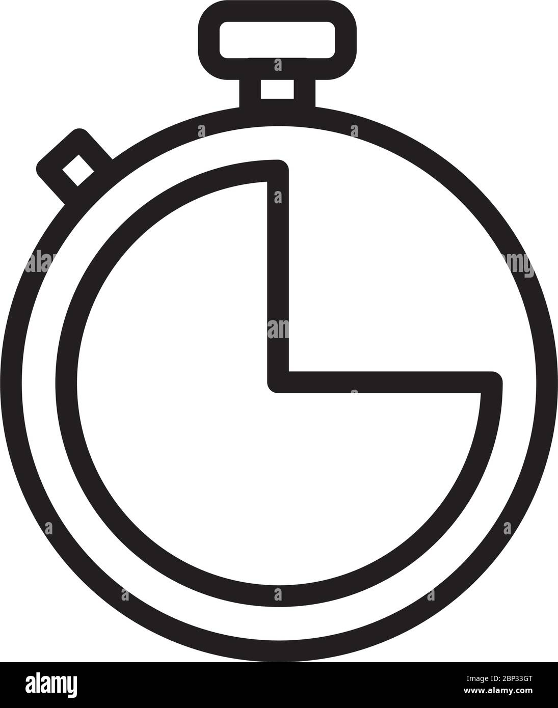Stopwatch Stop Watch Timer Icon For Apps And Websites Stock Vector