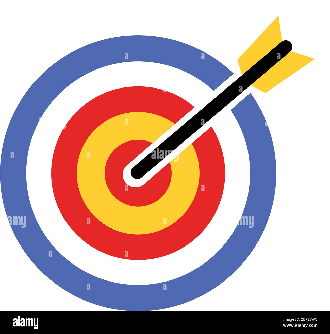 Target flat icon on white vector isolated Stock Vector Image & Art - Alamy