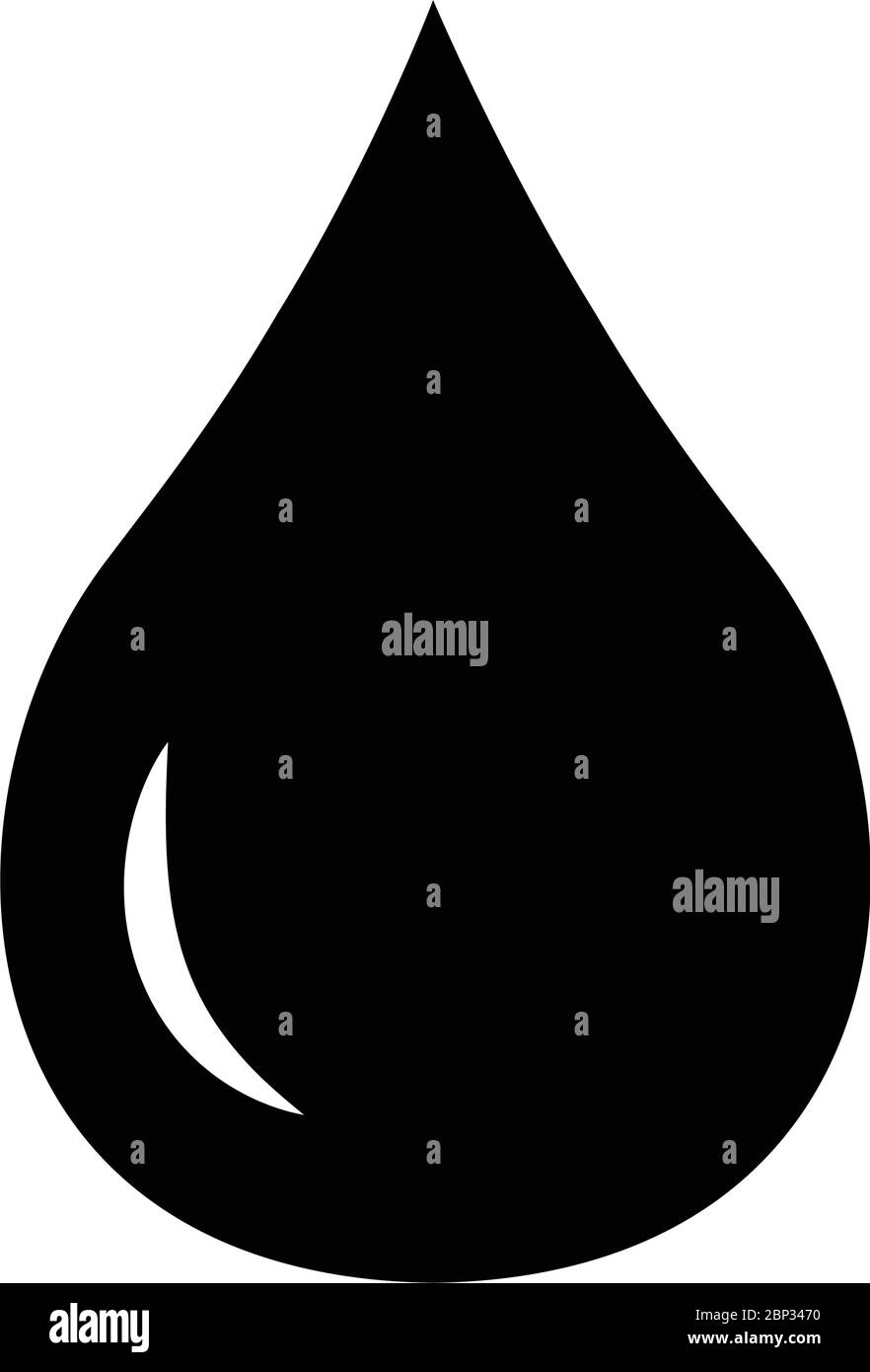 Water drop icon black vector isolated on white Stock Vector Image & Art ...