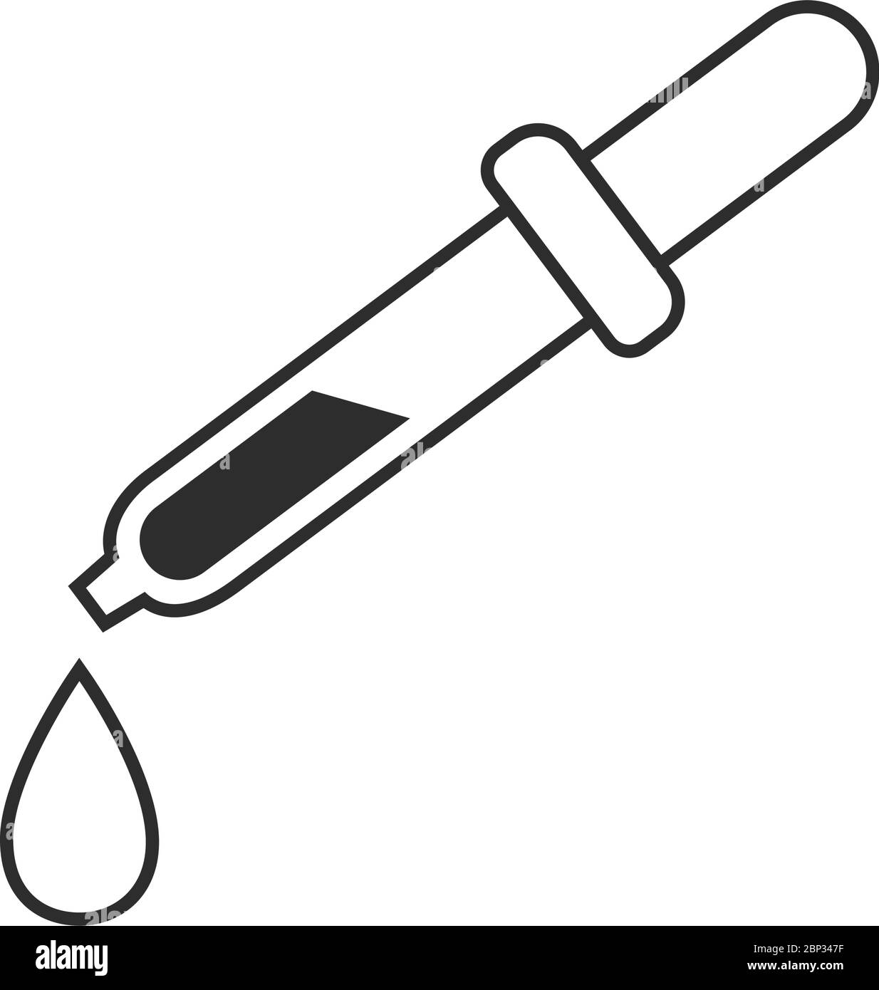 Medicine dropper icon vector isolated on white Stock Vector Image & Art ...