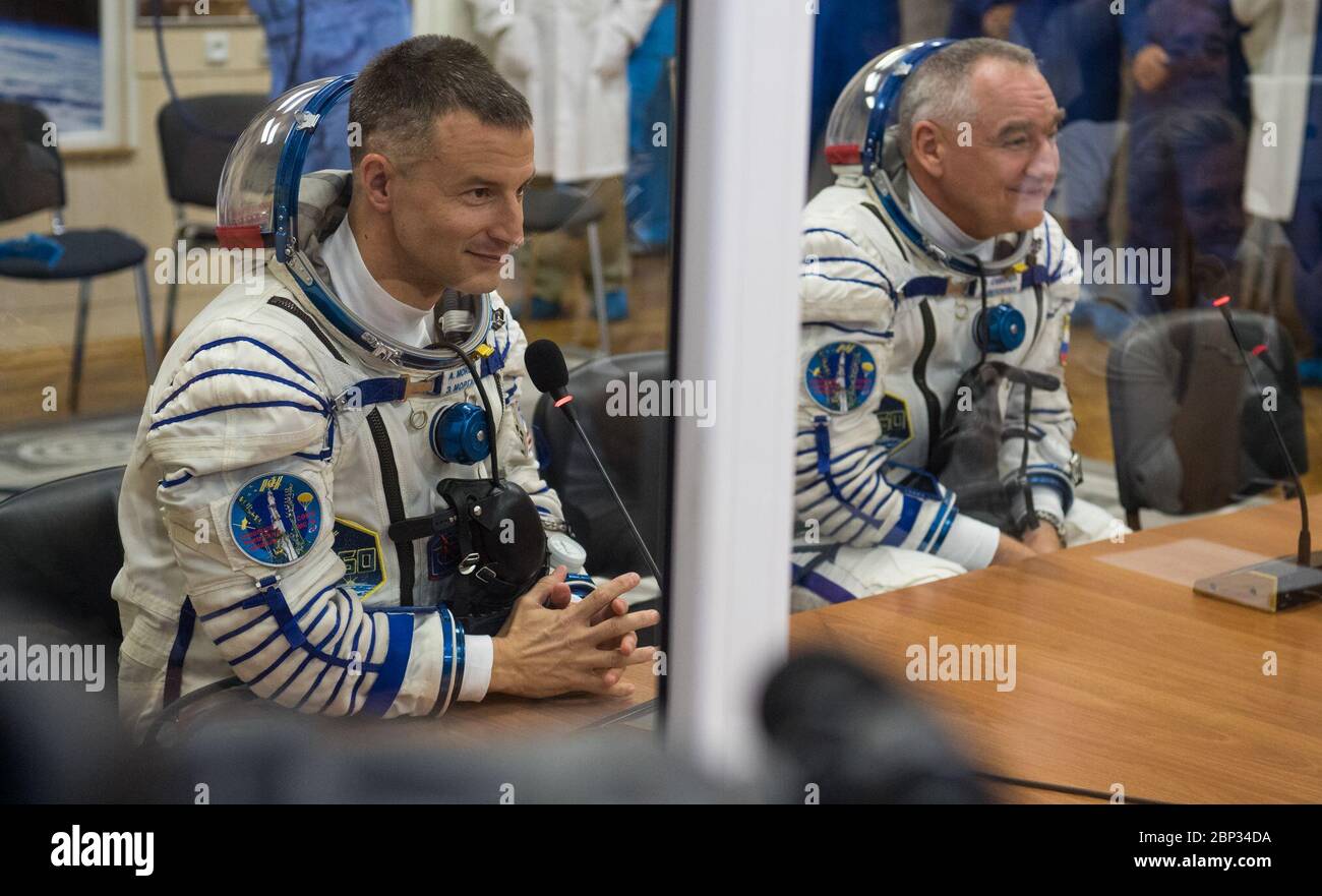 Drew Morgan of NASA, Alexander Skvortsov of Roscosmos, and Luca ...