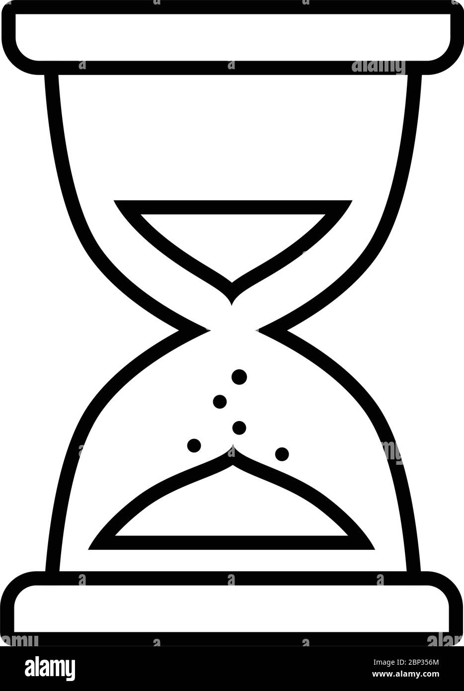 hourglass line icon flat vector object isolated Stock Vector Image ...