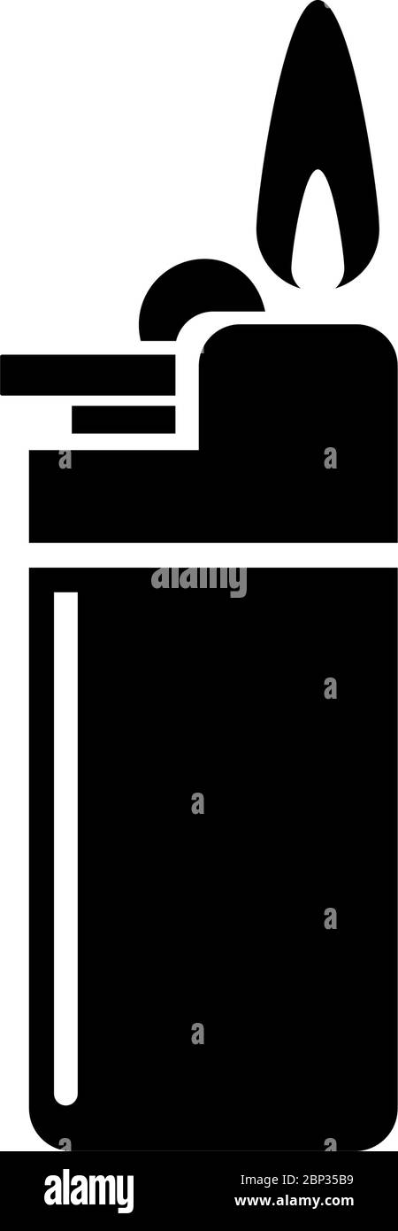 Lighter Flame White Background