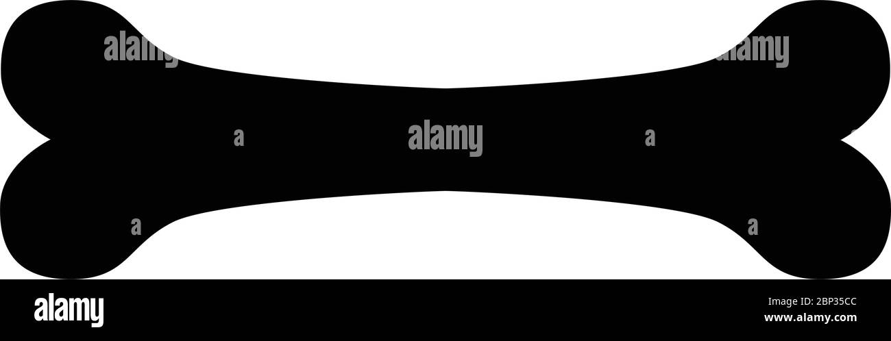 bone Icon isolated on white background black vector Stock Vector Image ...