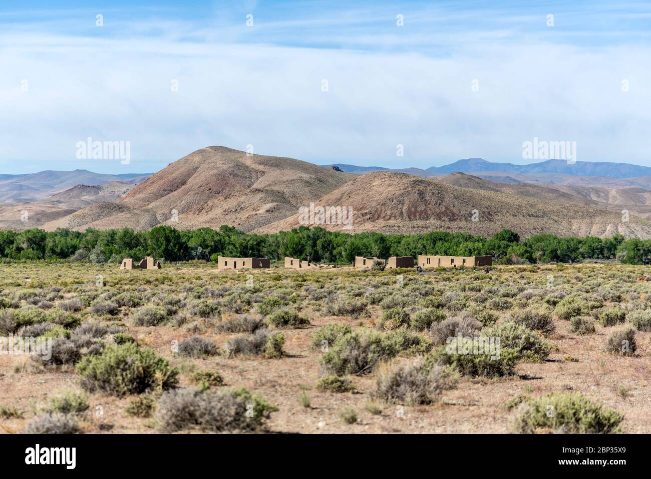 Old army buildings at Fort Churchill state park pony express post ...