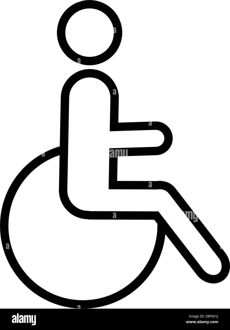 Disabled icon vector black pictogram illustration on white Stock Vector ...