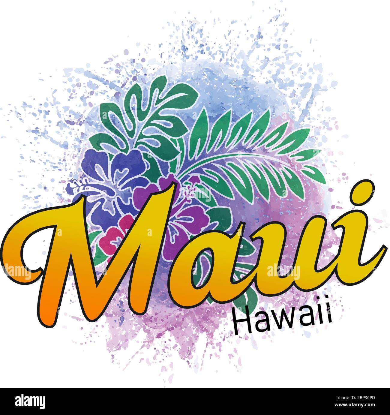 Maui Hawaii surf grunge poster with summer shield inside Stock Vector ...
