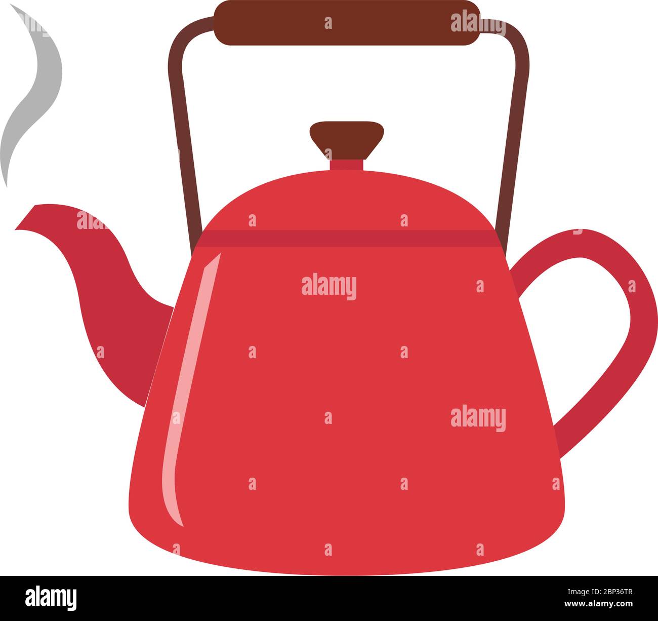 Kettle icon in a flat style vector illustration in cartoon Stock Vector ...