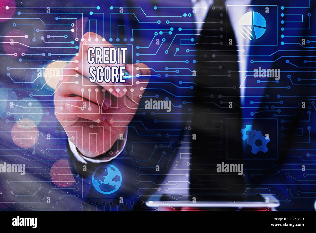 Word writing text Credit Score. Business photo showcasing Represent the ...