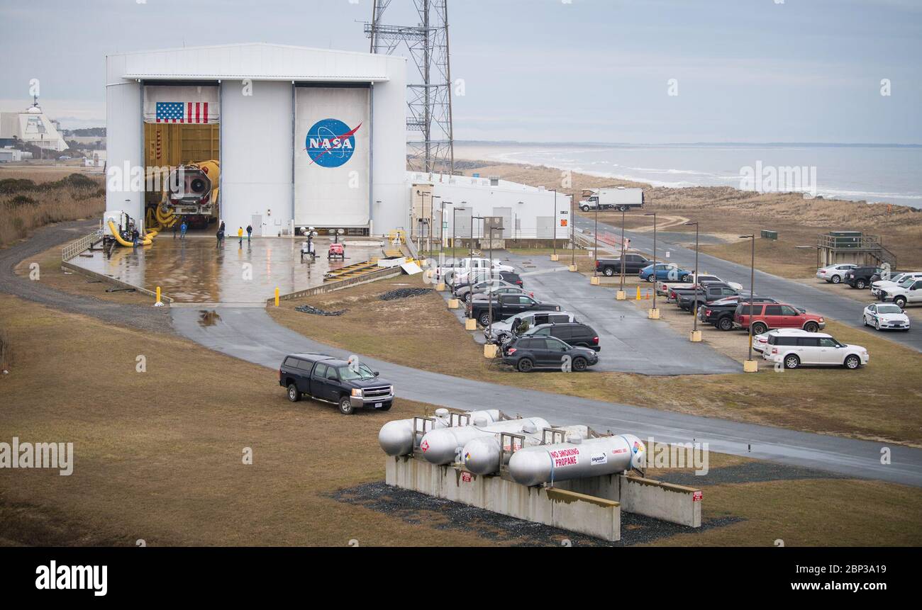 On February 5, 2020, the Northrop Grumman Antares rocket was rolled out ...
