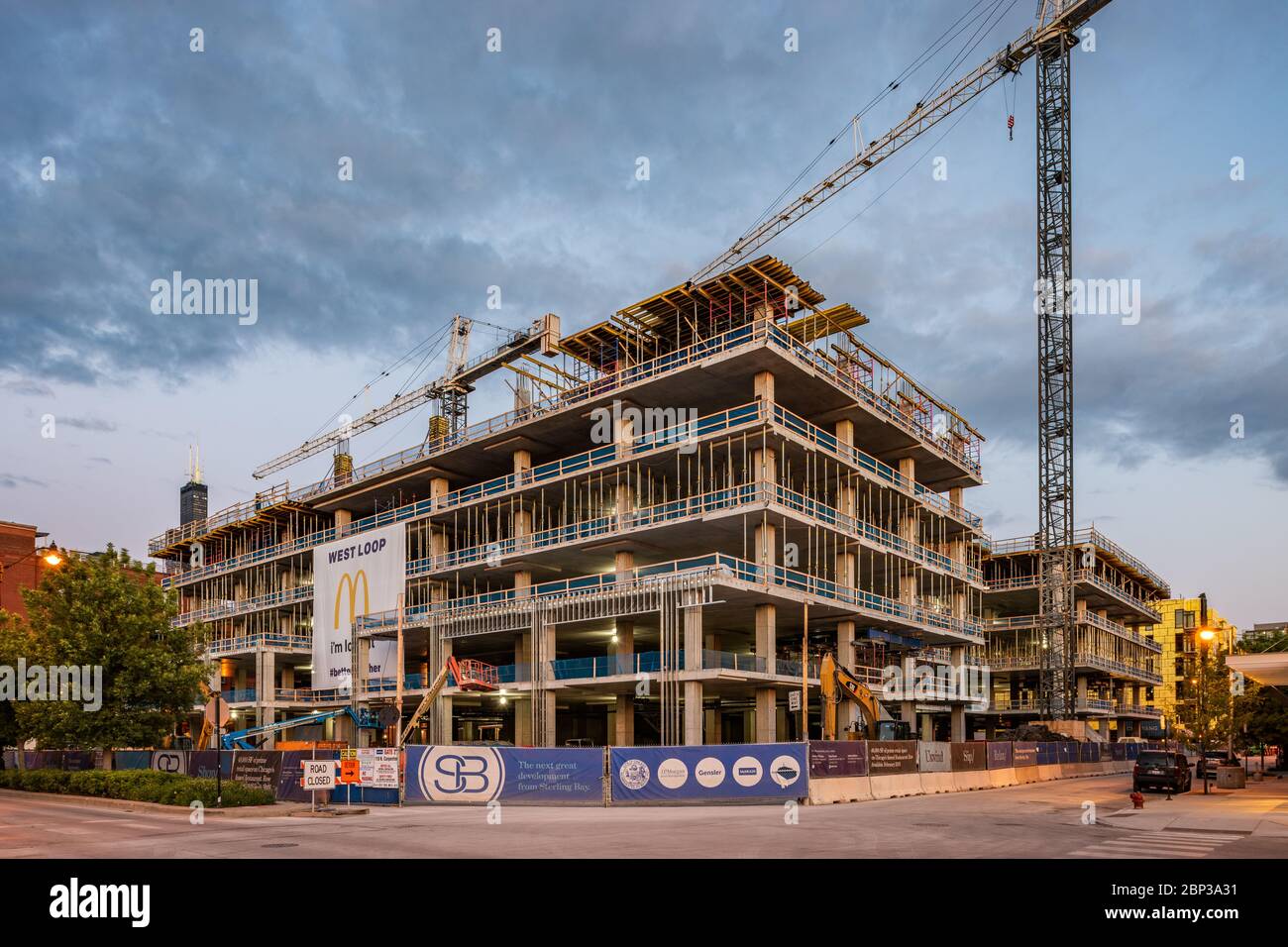McDonald's West Loop headquarters under construction Stock Photo - Alamy