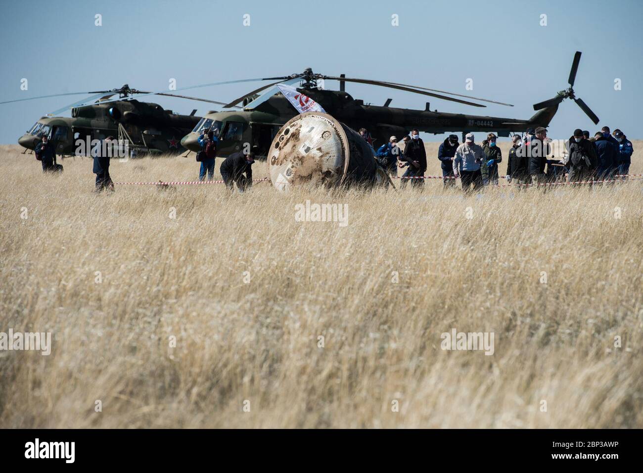 On April 17, 2020, Russian search and rescue teams reached the Soyuz MS ...
