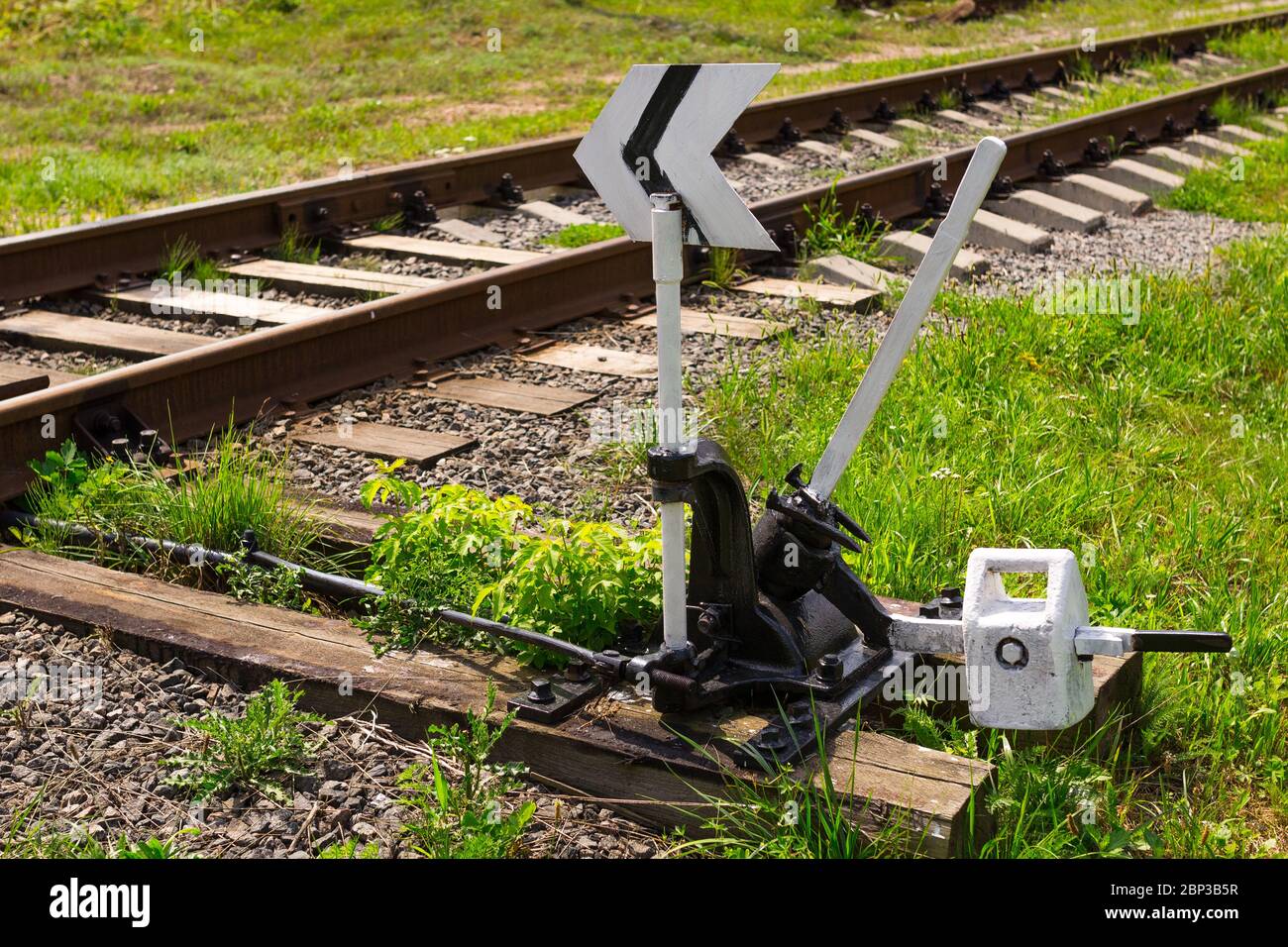 Railroad Manual Switch High Resolution Stock Photography and Images - Alamy