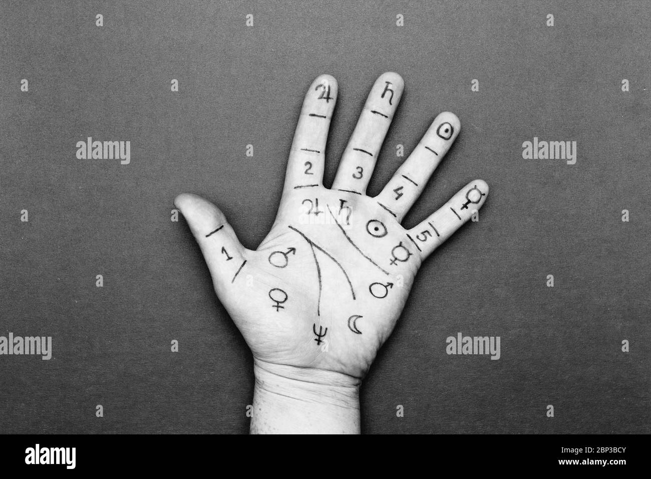 Palm Reading Palmistry Lines High Resolution Stock Photography and ...