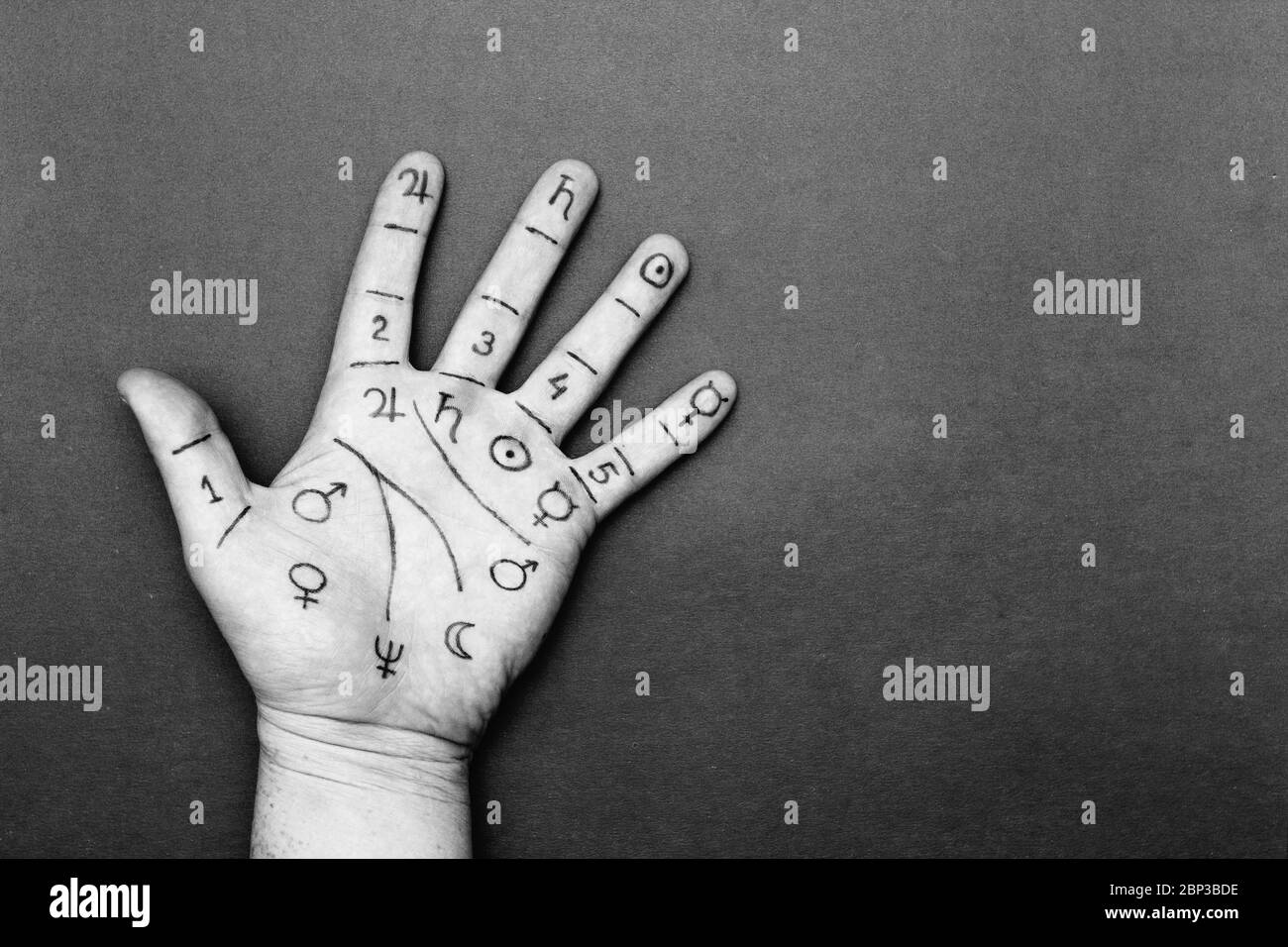 Palm Reading Palmistry Lines High Resolution Stock Photography and ...