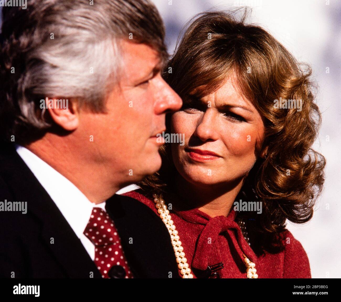 Phyllis George and husband John Y Brown in Kentucky during Brown's ...