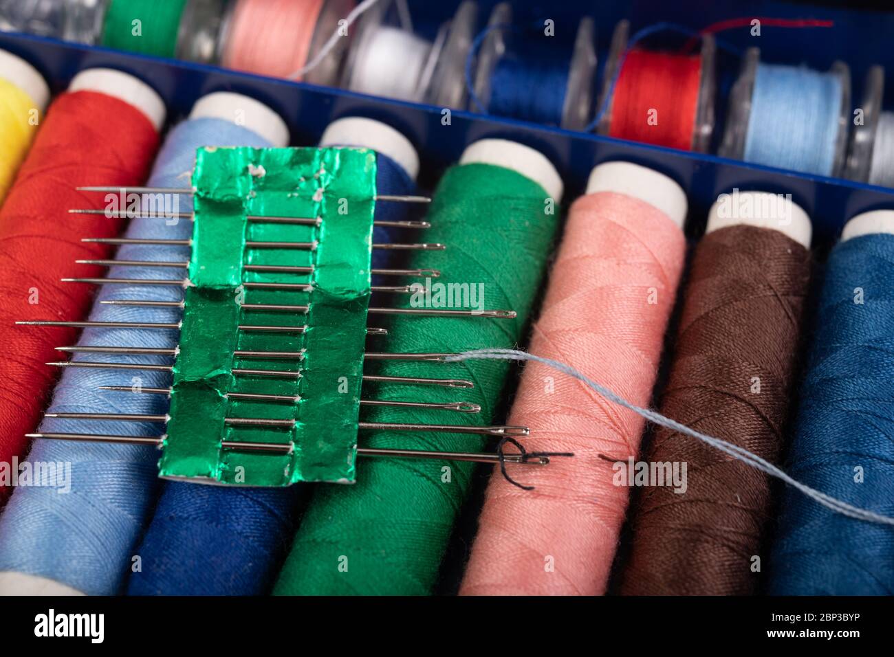 Sewing threads and needles. Accessories for small tailoring works ...