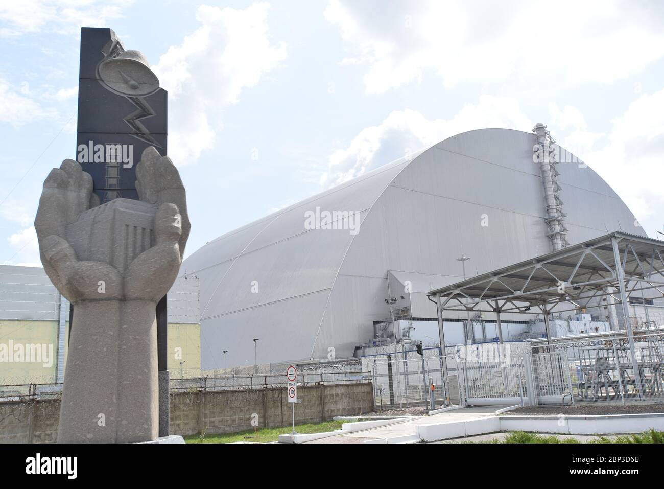Chernobyl new safe confinement. Chernobyl nuclear power plant Stock ...
