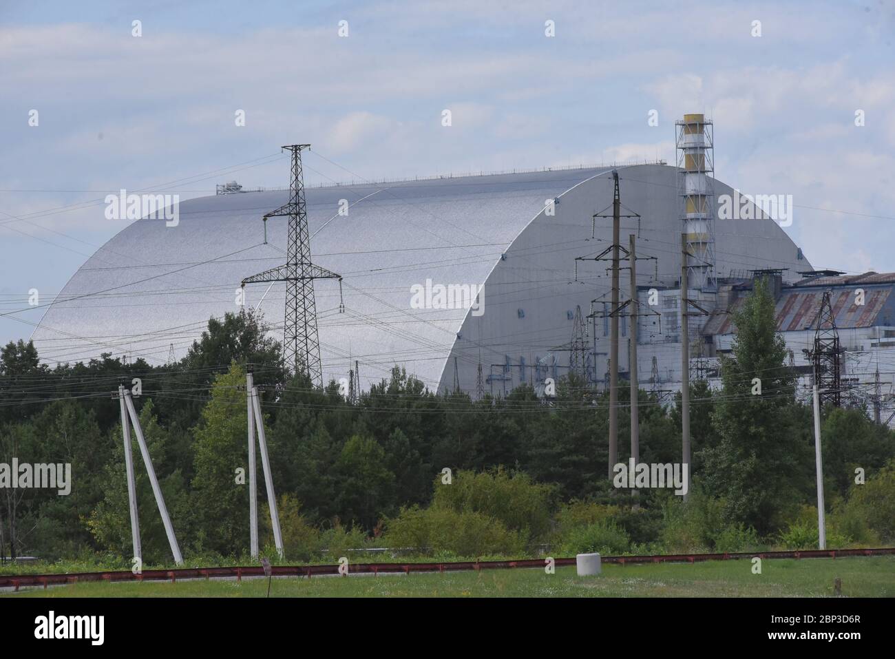Chernobyl new safe confinement. Chernobyl nuclear power plant Stock ...