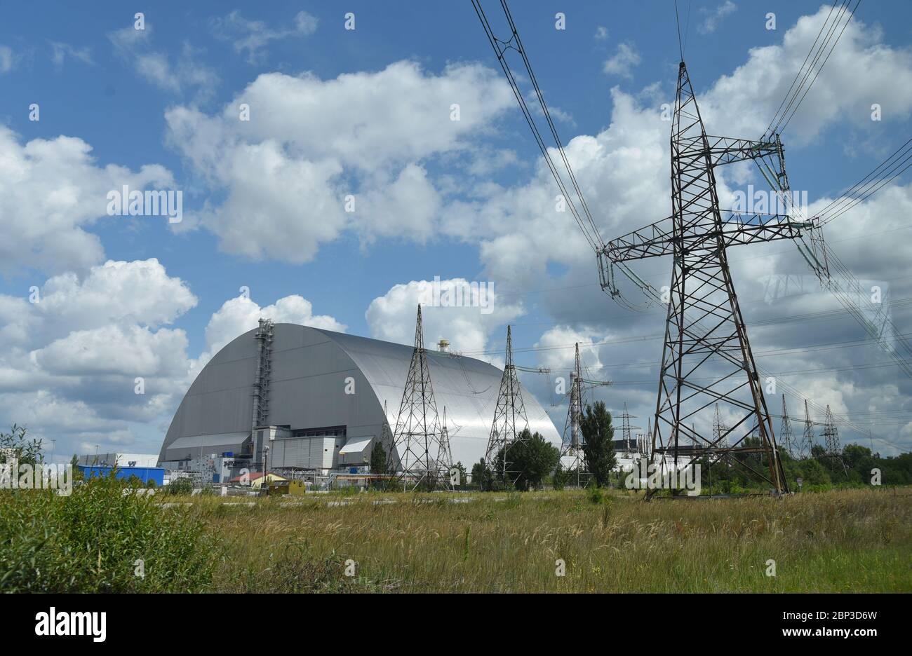 Chernobyl new safe confinement. Chernobyl nuclear power plant Stock ...
