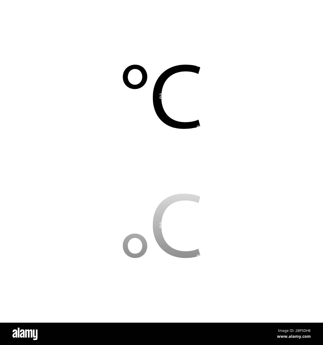 Celsius. Black symbol on white background. Simple illustration. Flat ...
