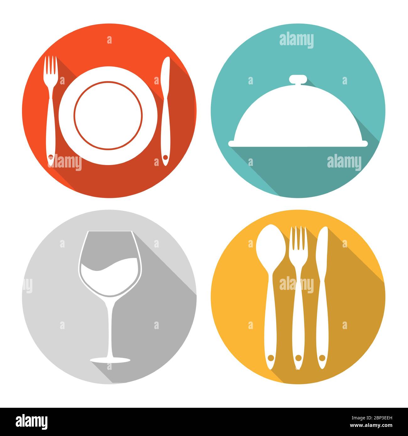 Food Icon Set for Web and Mobile Application. Vector Illustration Stock ...