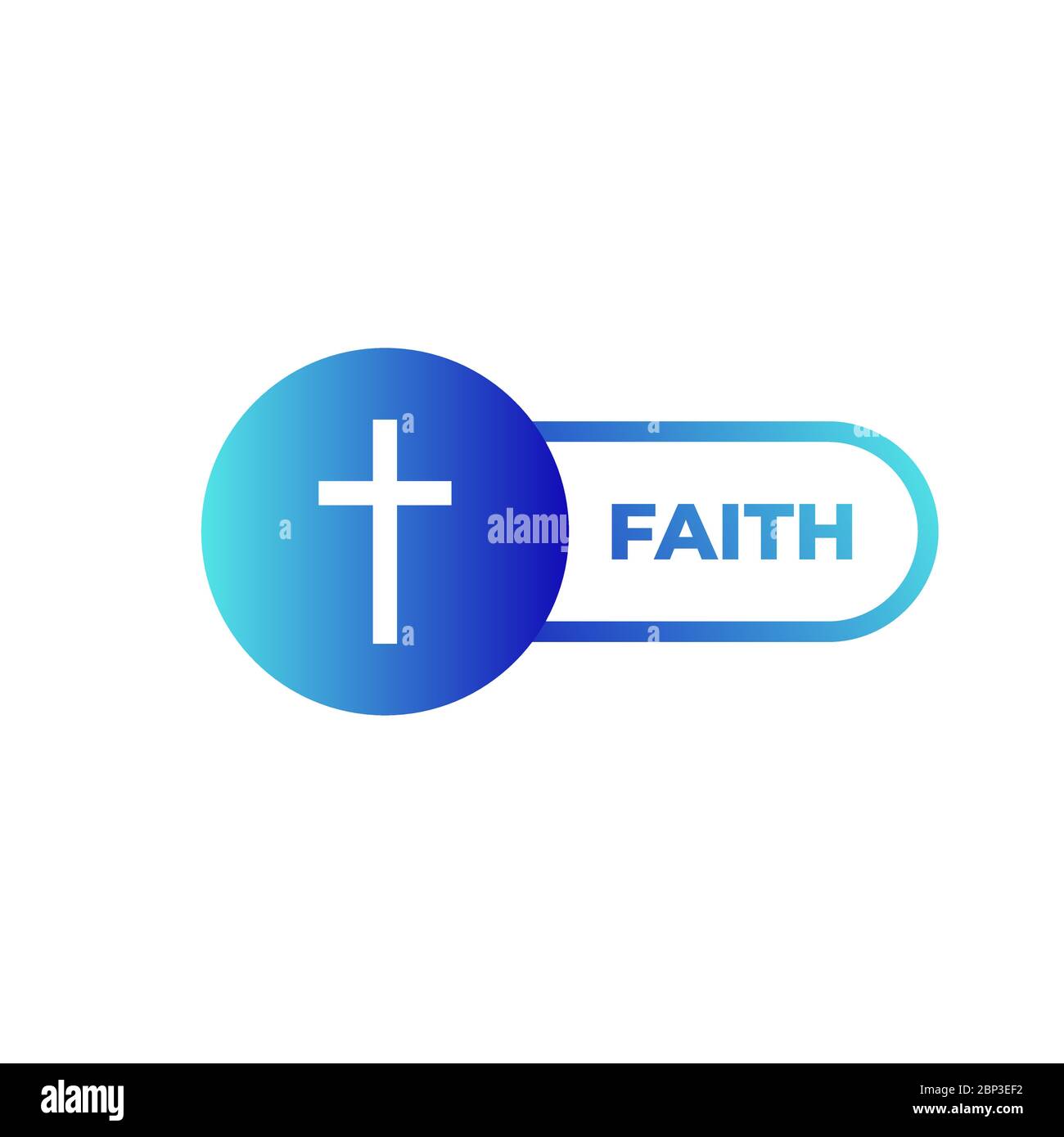 Religion cross icon vector illustration on white background . Faith ...