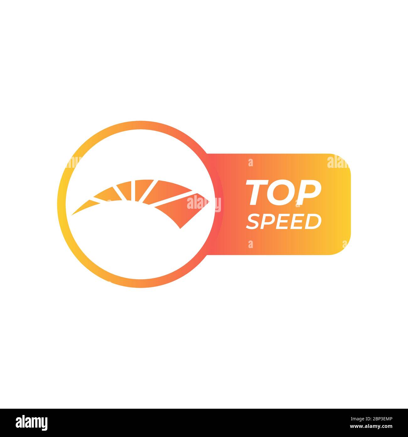 Speedometer Icon Vector Gradient Top Speed Icon With Speedometer Stock Vector Image And Art Alamy