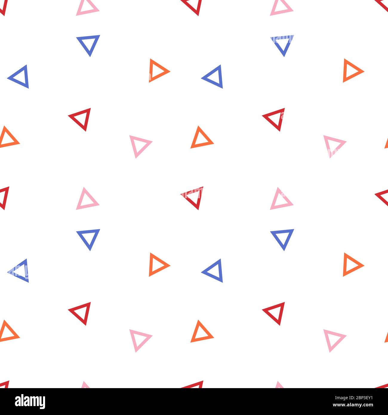Seamless geometric pattern with colours triangles isolated on white ...