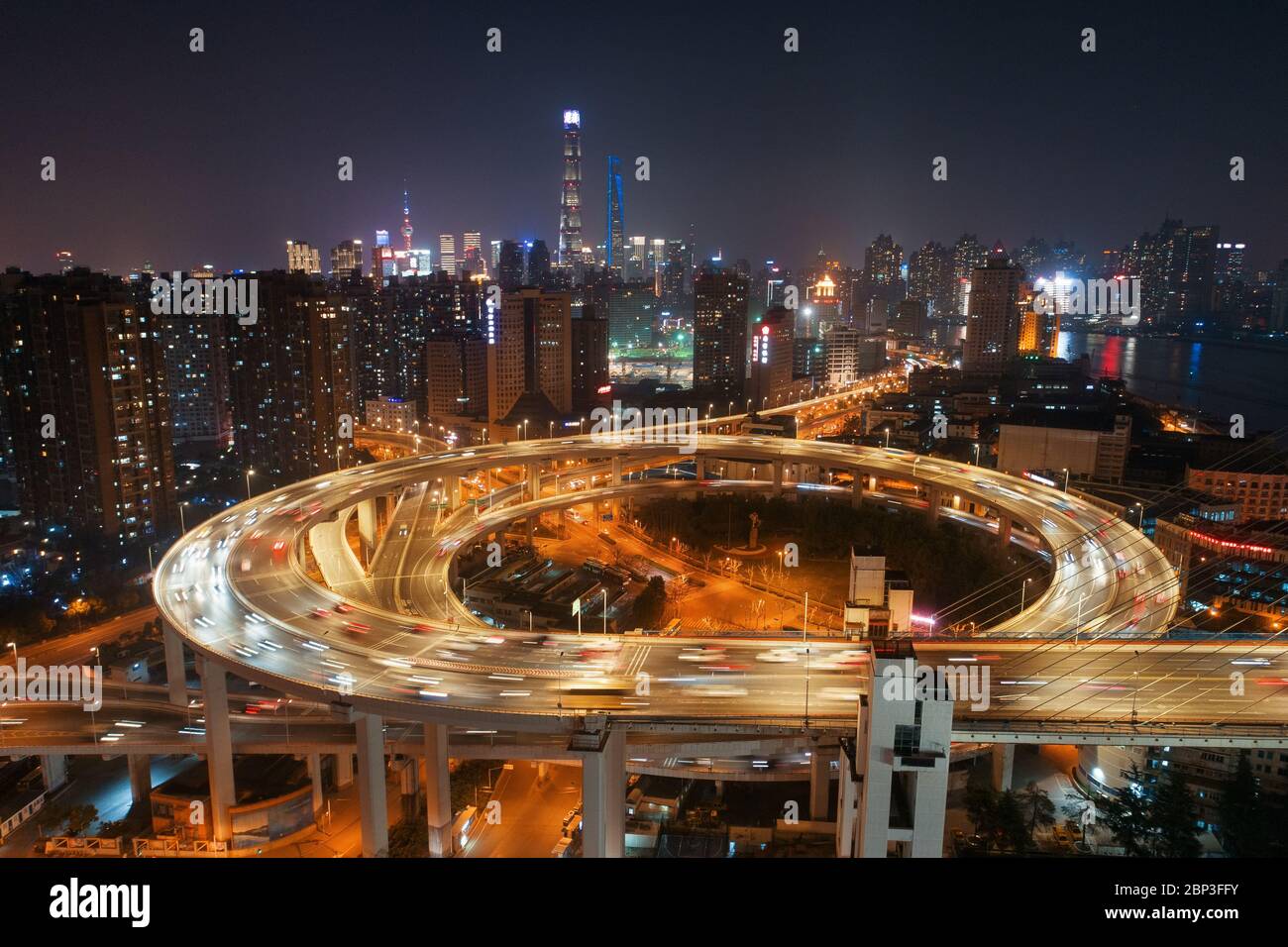 Nanpu bridge night shanghai hi-res stock photography and images - Alamy