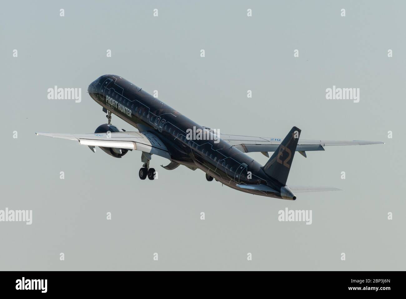 August 30, 2019. Zhukovsky, Russia. Twin-engine narrow-body passenger ...