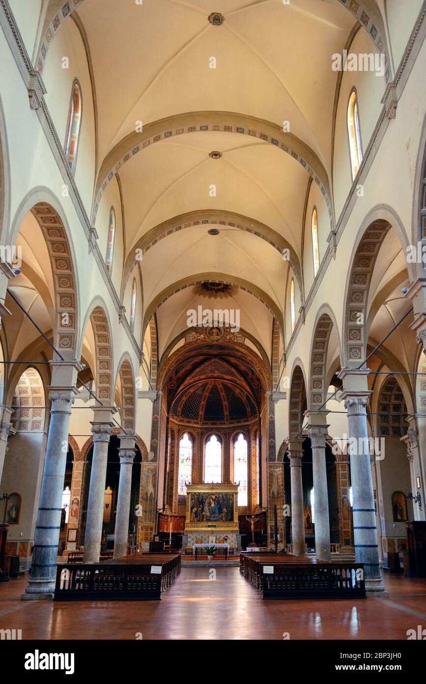 Church interior view in old medieval town Siena in Italy Stock Photo ...
