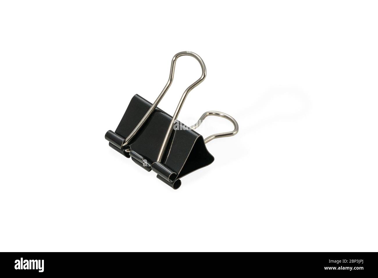 black stationery paper clip isolated on white background Stock Photo ...