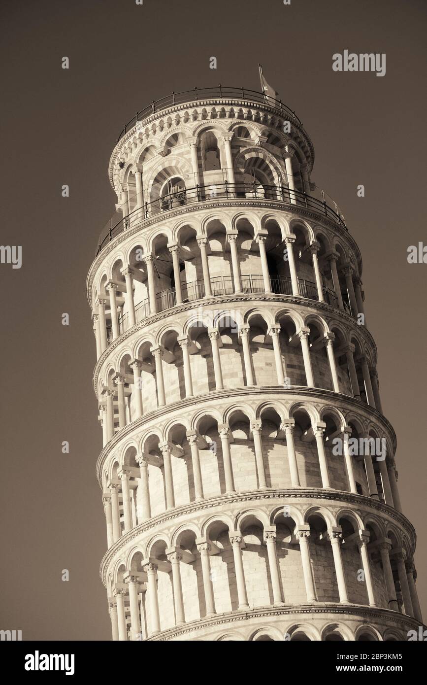 Leaning tower in Pisa, Italy as the worldwide known landmark Stock ...