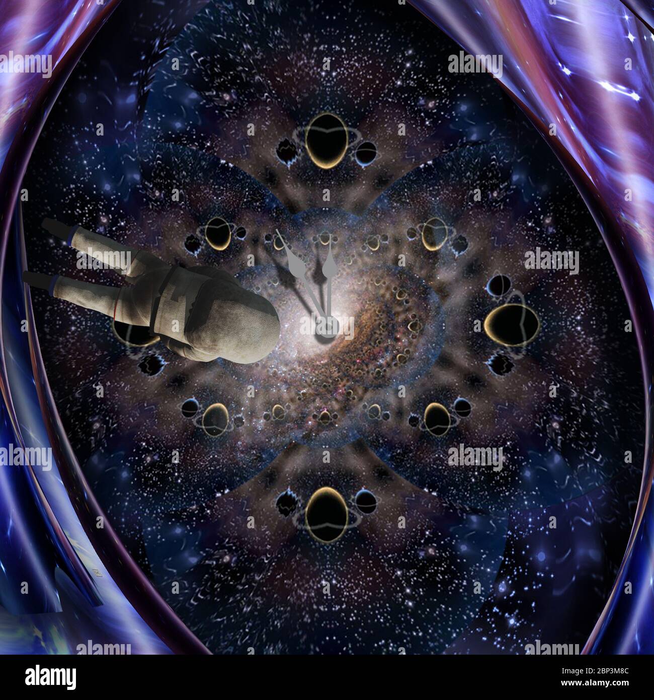 Astronaut in warped space Stock Photo - Alamy