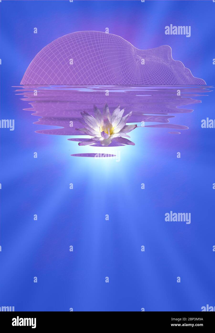 Woman face and lotus flower Stock Photo - Alamy