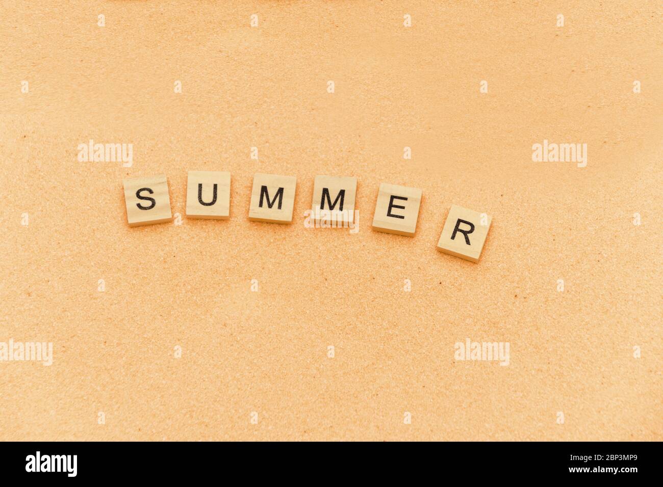 Background the summer holidays, the sand, the word of the summer. The ...