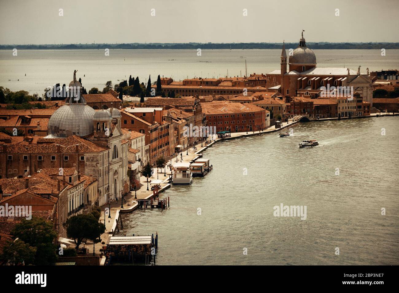 Venice skyline viewed from above. Italy Stock Photo - Alamy