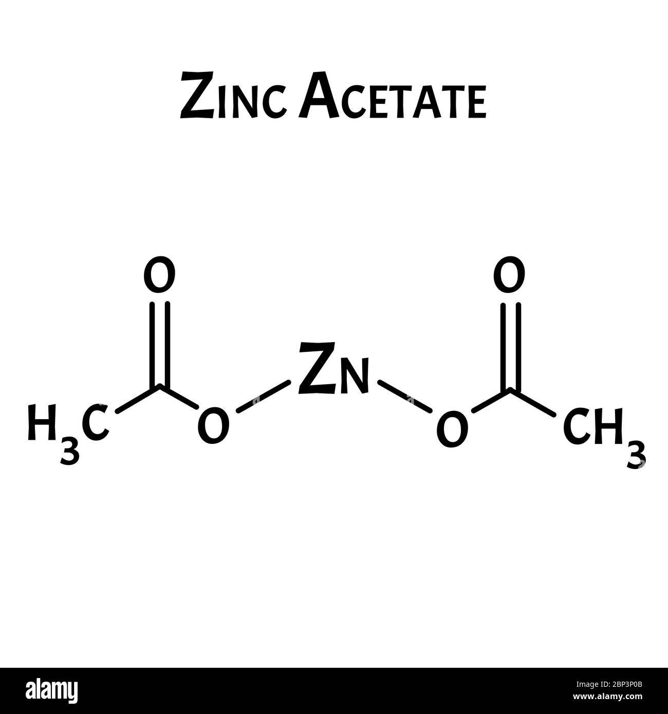 Zinc Acetate is a molecular chemical formula. Zinc infographics. Vector ...