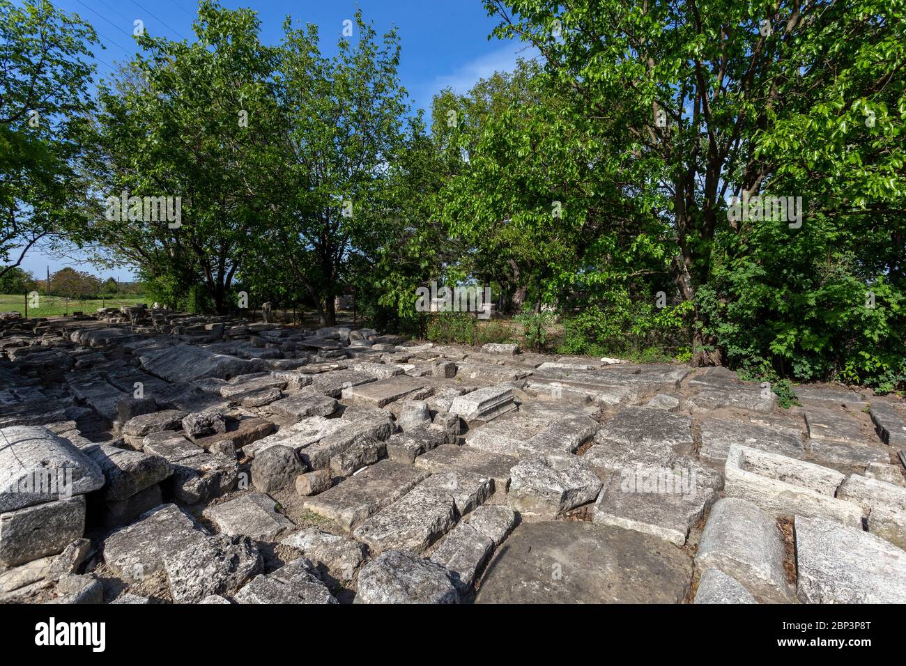 Ruin garden of Intercisa, an ancient roman military town in Dunaujvaros ...