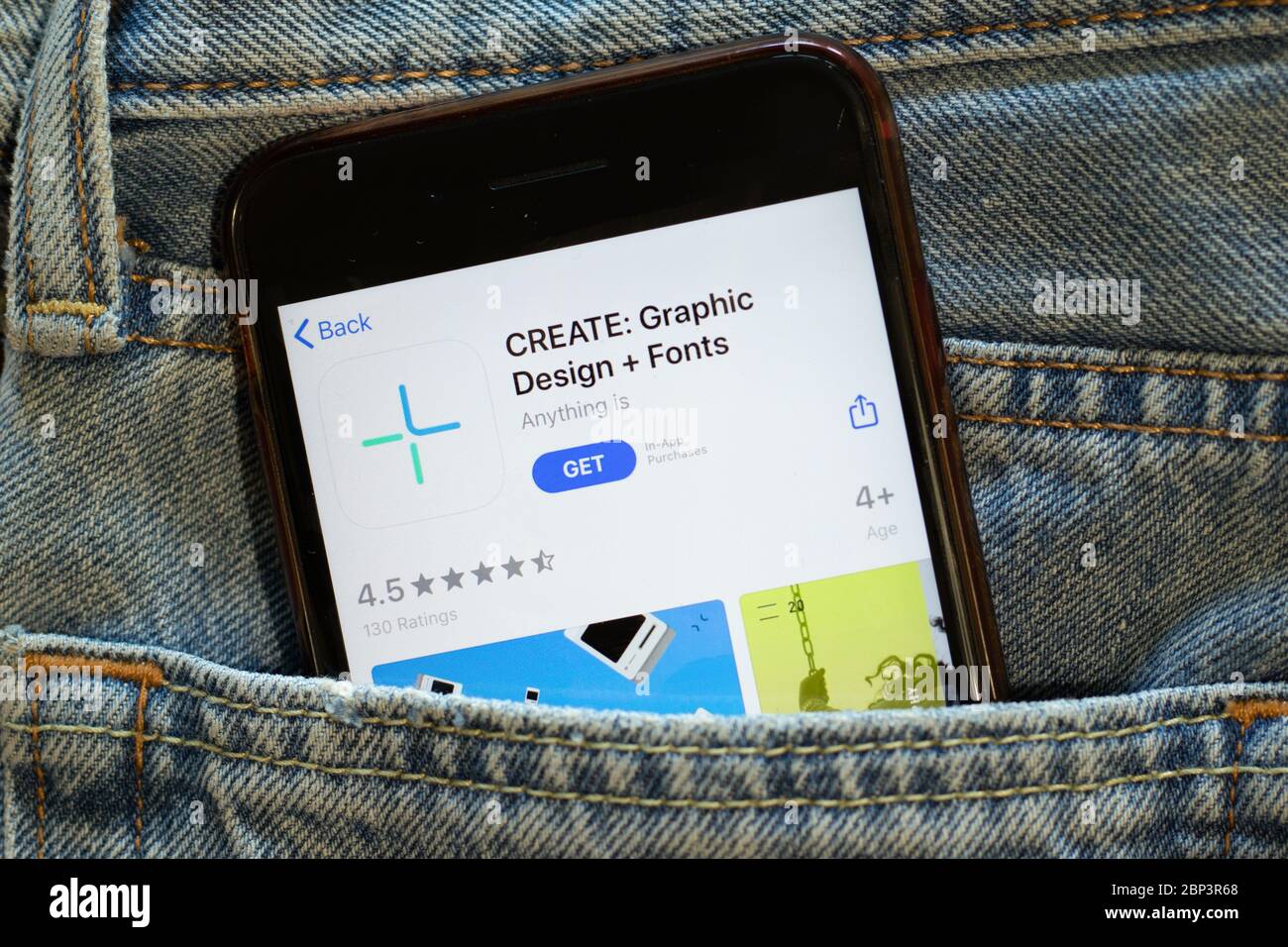 New York, USA - 15 May 2020: CREATE Graphic Design mobile app logo on ...