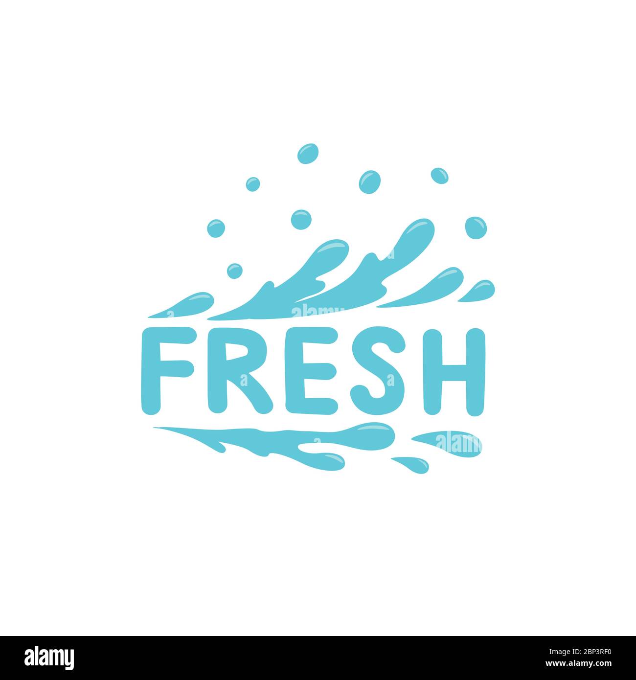 Fresh icon. Blue spray, water splash, drop. Vector illustration Stock ...