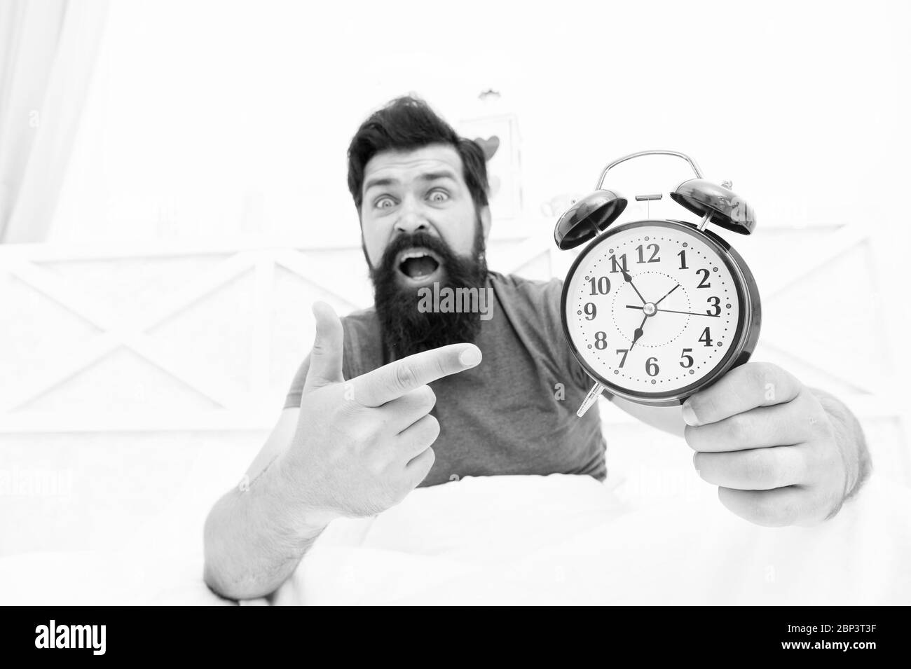 Sick tired in bed Black and White Stock Photos & Images - Alamy