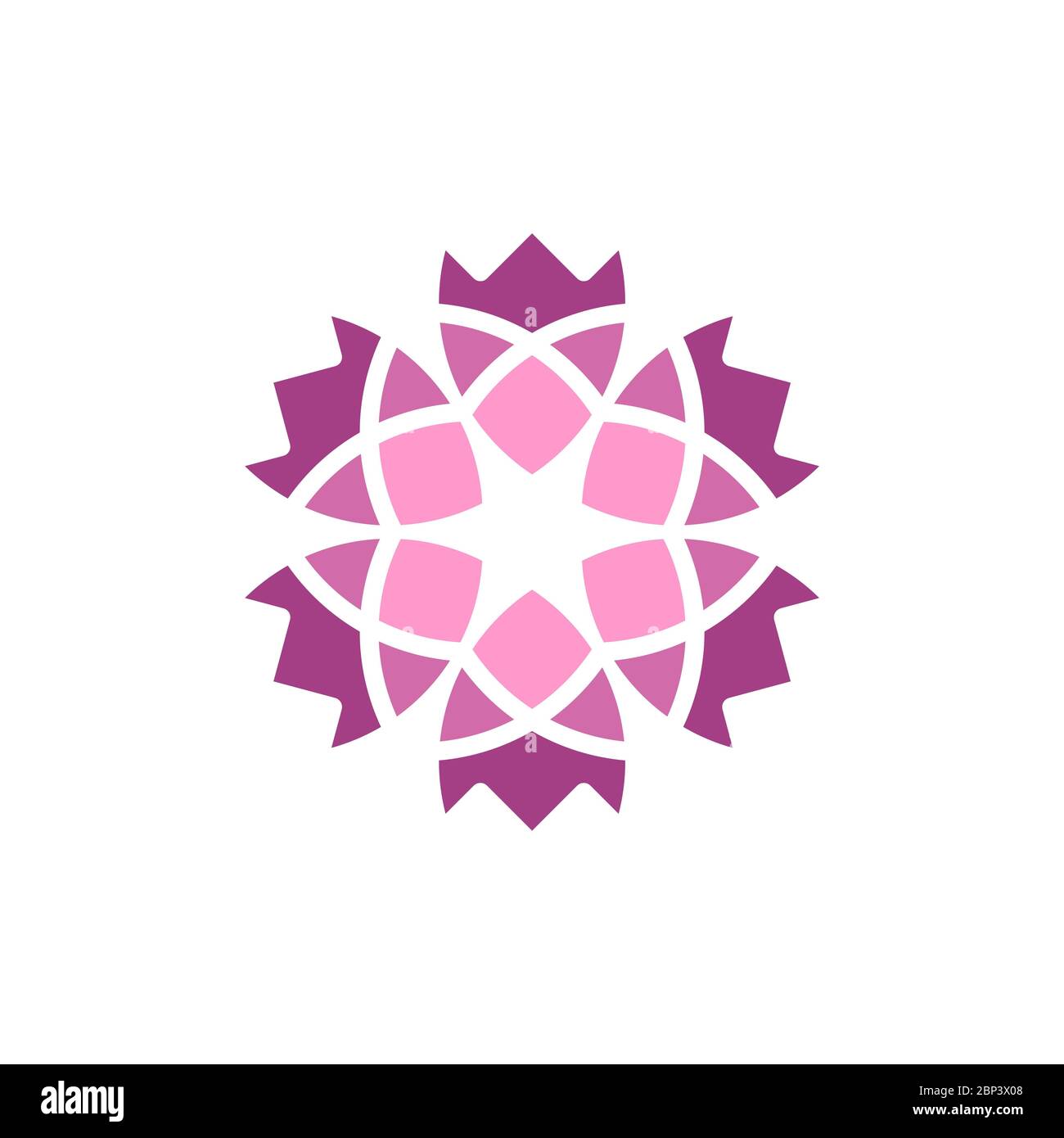 Pink Star Flower Logo Template Illustration Design. Vector EPS 10 Stock ...