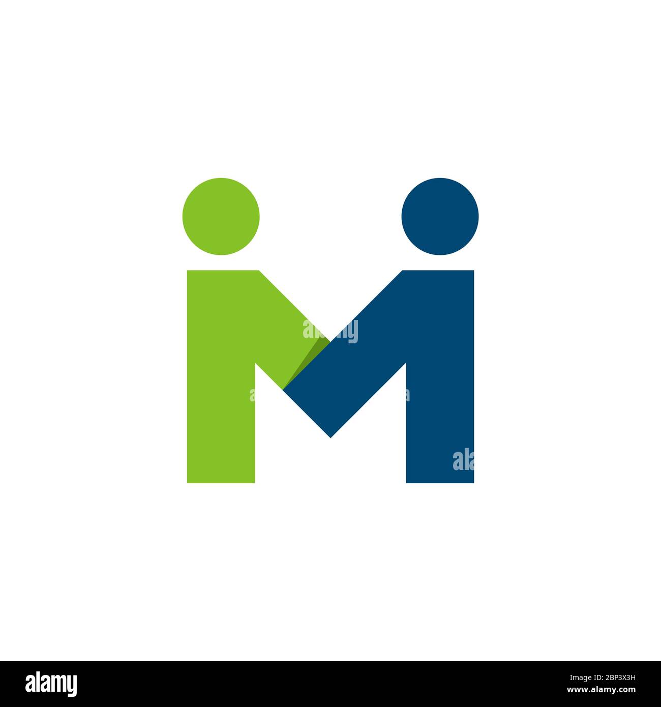 Letter M Couple Man Letter Logo Template Illustration Design. Vector ...